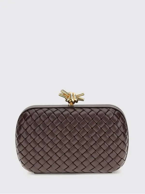 Bottega Veneta Intrecciato Leather Clutch - Wine