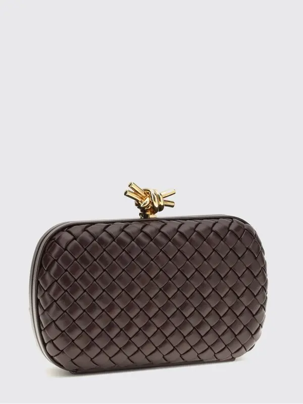 Bottega Veneta Intrecciato Leather Clutch With Knot Detail