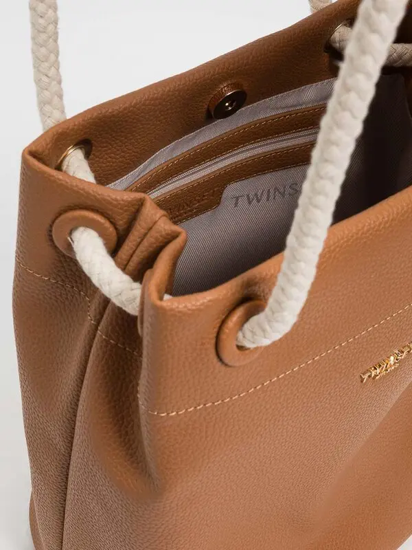 TWINSET Grained Synthetic Shoulder Bag