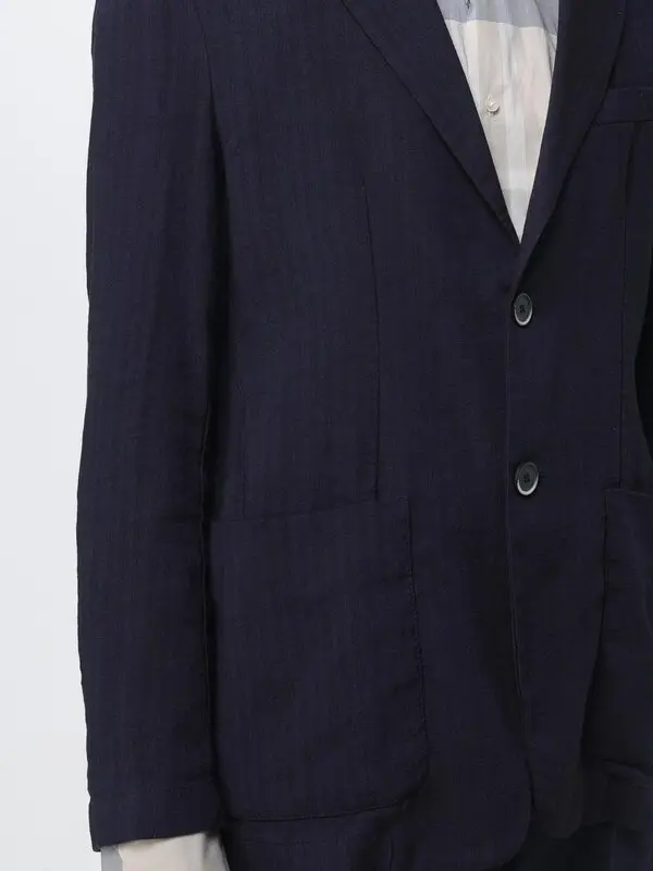 Barena Venezia Linen Blend Single Breasted Blazer