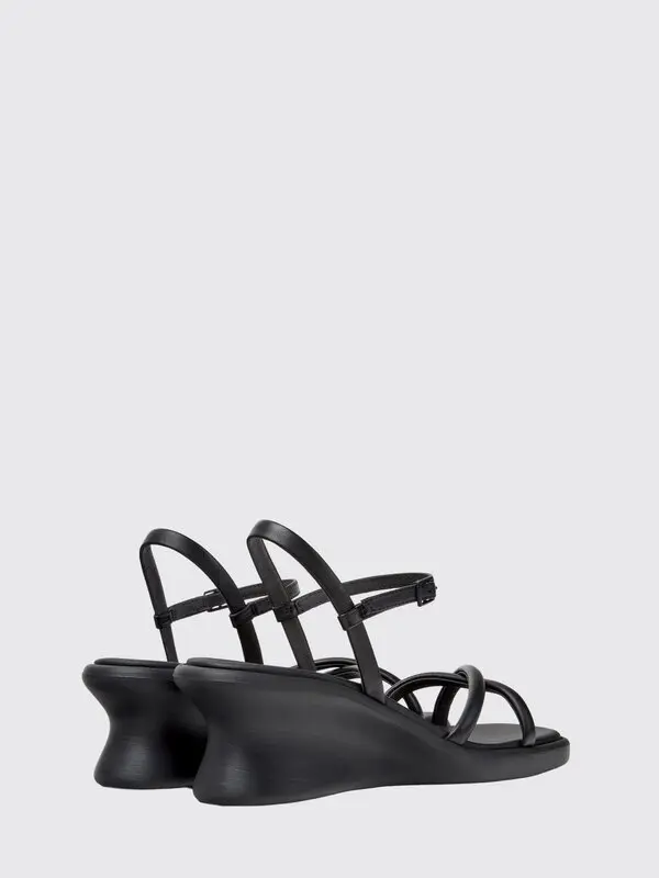 Camper Louise Leather Wedge Sandals