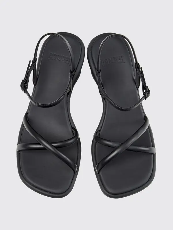 Camper Louise Leather Wedge Sandals