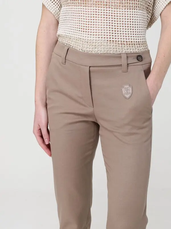 Brunello Cucinelli Cropped Fit Trousers In Stretch Cotton