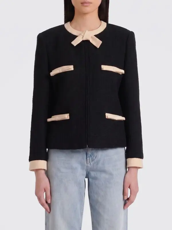 Valentino Garavani Virgin Wool Tweed Jacket With Crepe Couture Bow