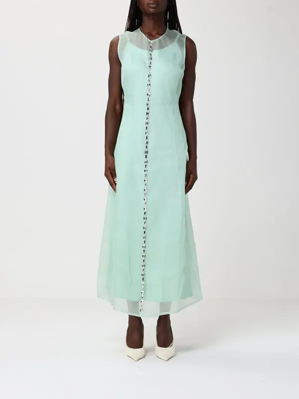Fabiana Filippi Sleeveless Embellished Midi Dress - Mint