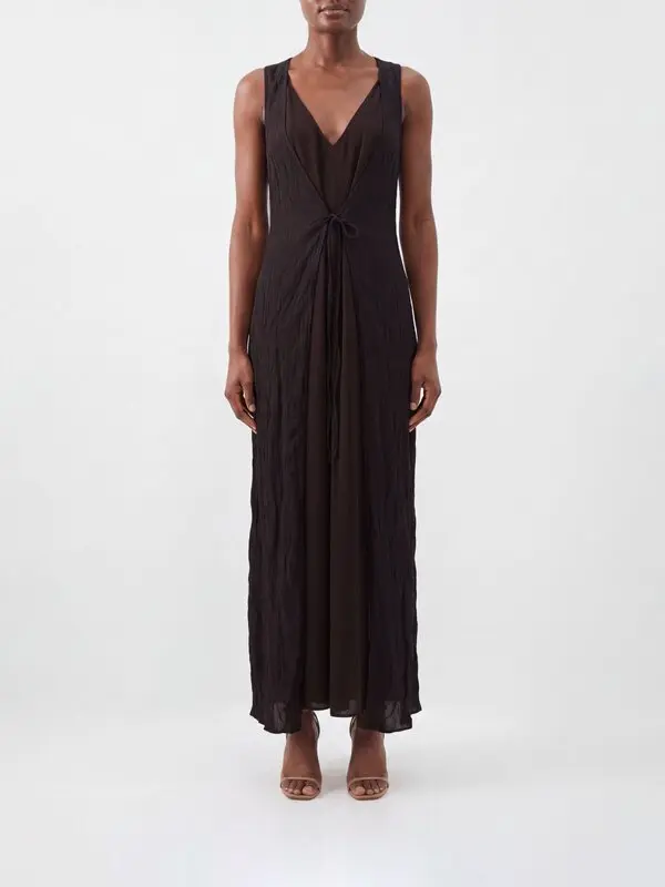 ALYSI Long Tunic In Silk And Modal Blend