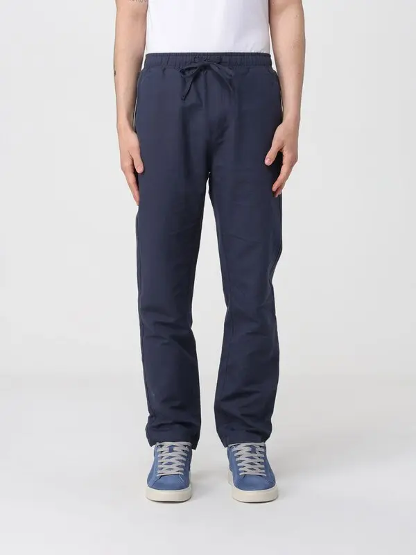COLMAR Linen And Cotton Drawstring Trousers - Navy