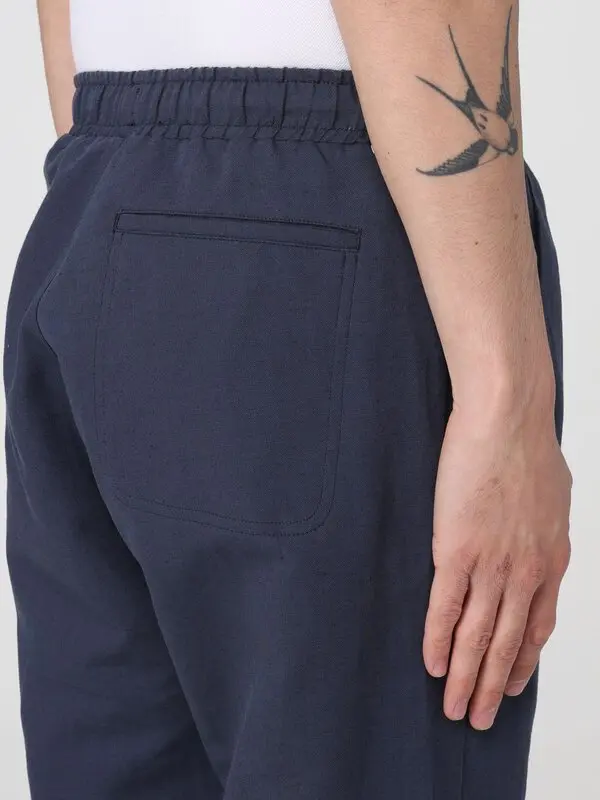 COLMAR Linen And Cotton Drawstring Trousers - Navy