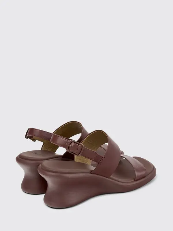 Camper Louise Leather Wedge Sandals