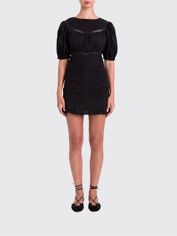 TWINSET Cotton Sheath Mini Dress With Puff Sleeves