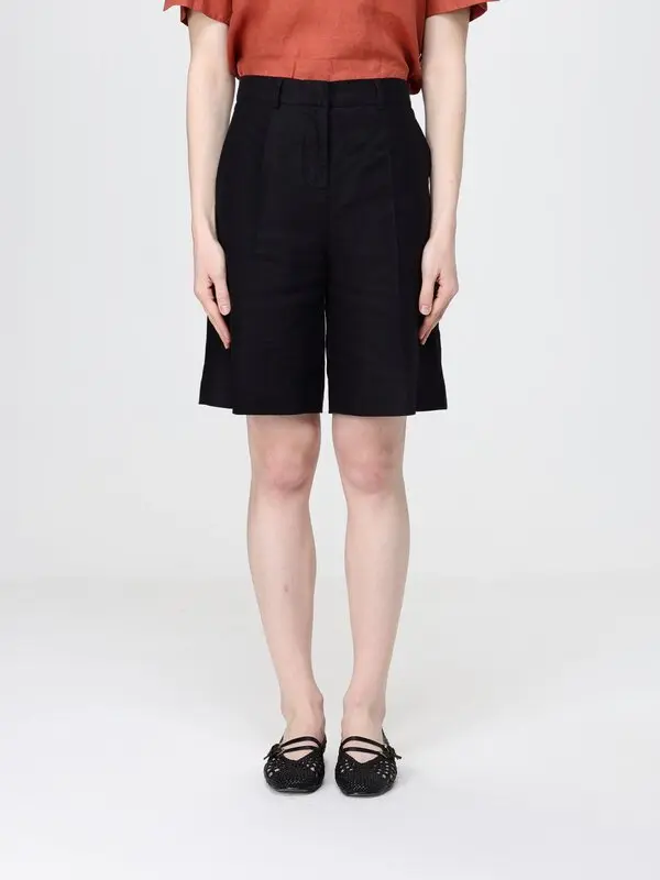 COLMAR Linen Tailored Shorts - Black