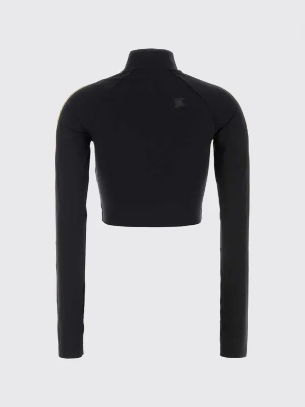 Burberry Cropped Slim Fit Technical Jersey High Neck Zip Sweatshirt