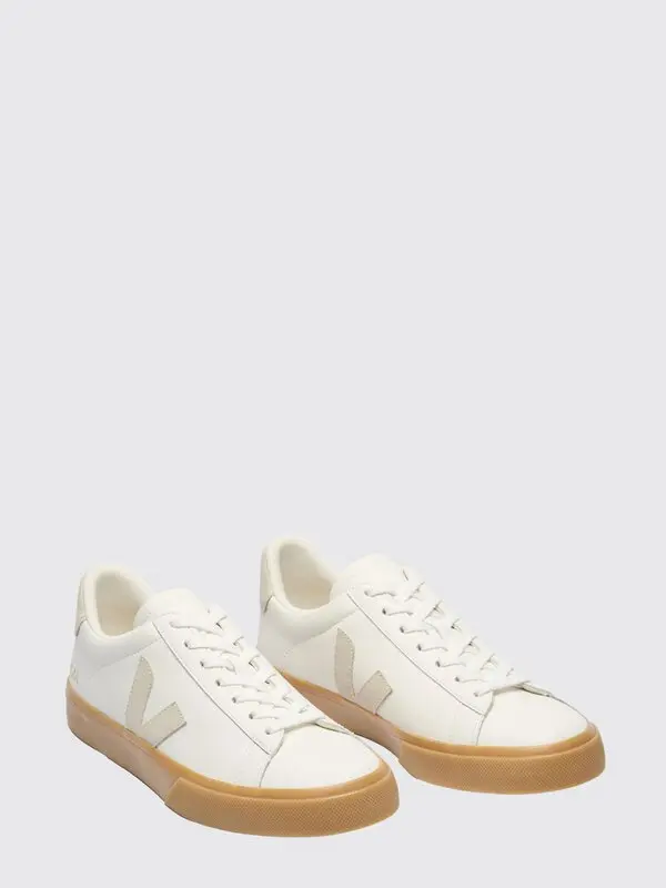 VEJA Campo Chromefree Leather Sneakers With Contrast Logo