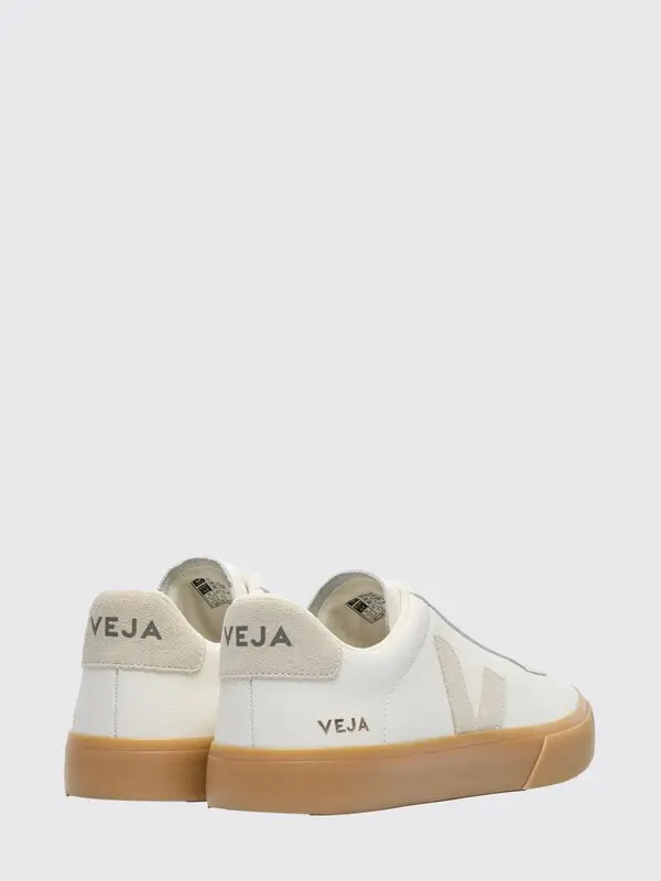 VEJA Campo Chromefree Leather Sneakers With Contrast Logo
