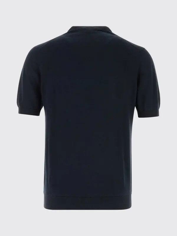 Fedeli Basic Cotton Crew Neck Knit - Blue