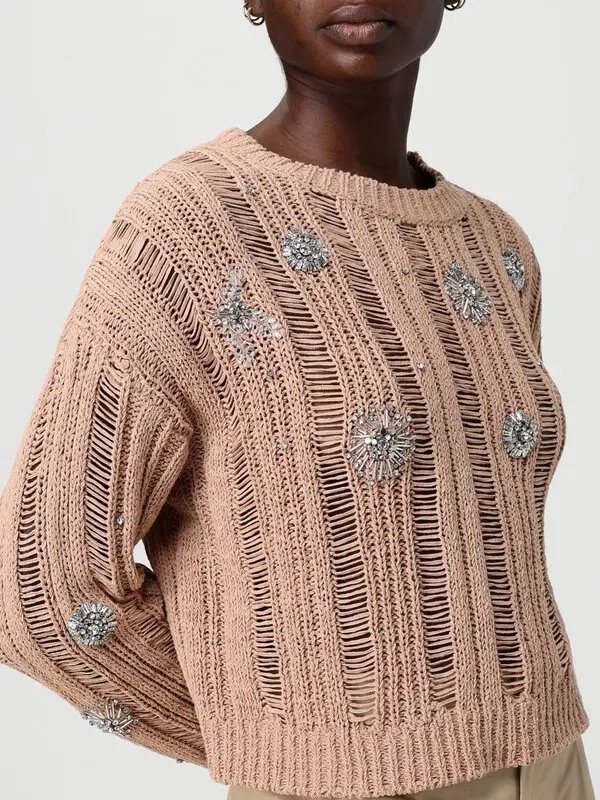 Pinko Cotton Blend Crew Neck Pullover