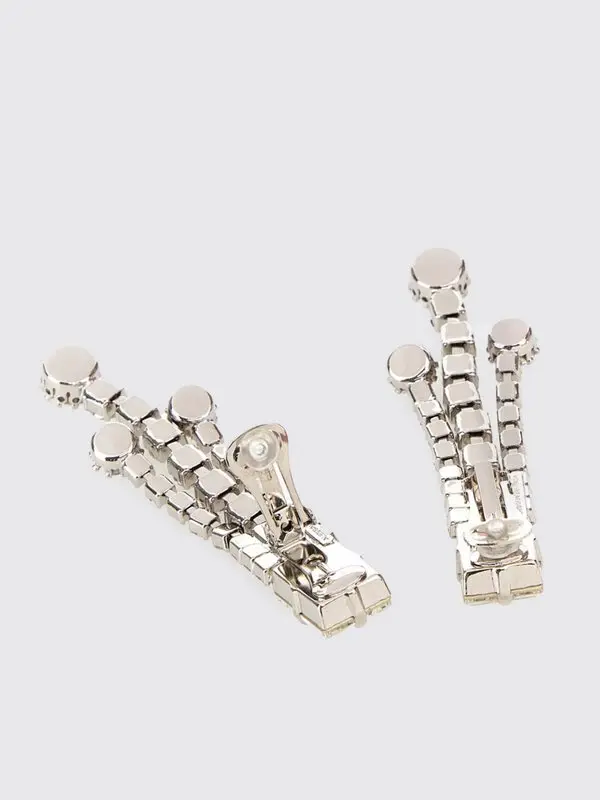 Alessandra Rich Brass And Crystal Rhinestone Dangle Earrings