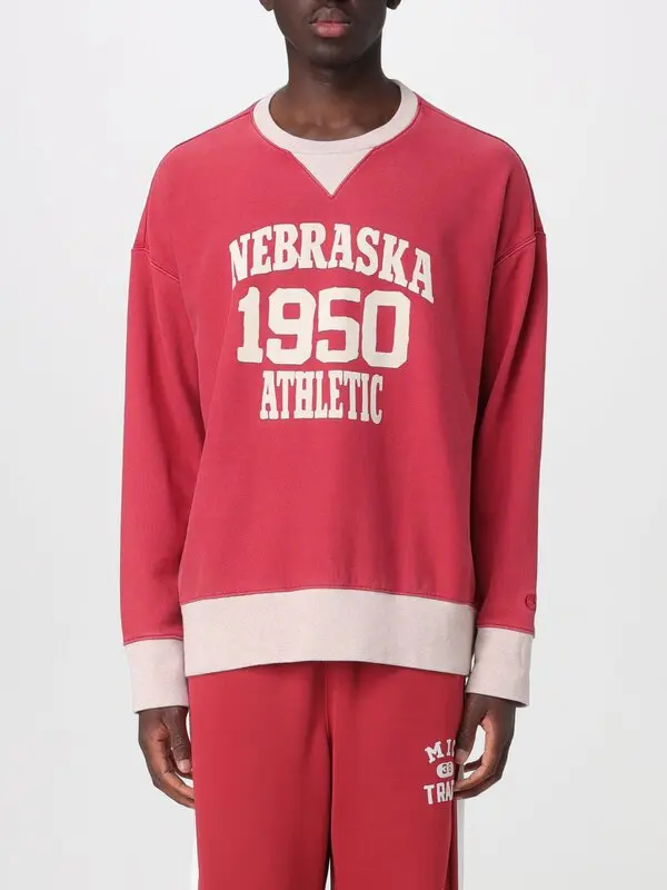 Champion Relaxed Fit Cotton Crew Neck Sweatshirt With Slogan Print