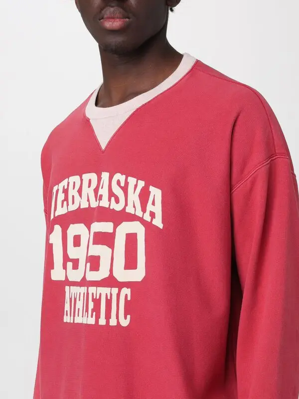 Champion Relaxed Fit Cotton Crew Neck Sweatshirt With Slogan Print