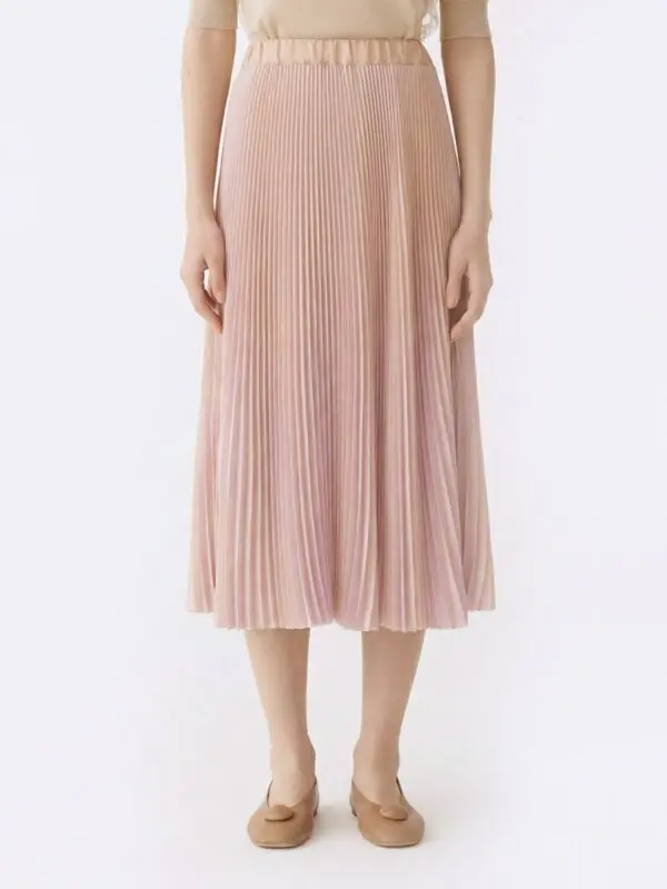 Fabiana Filippi Pleated Midi Skirt - Beige