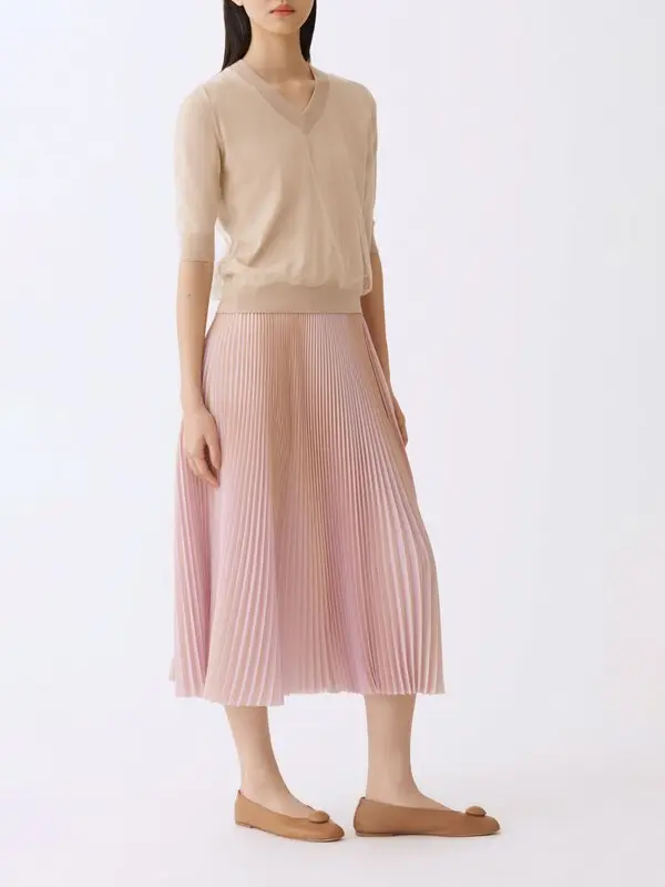 Fabiana Filippi Pleated Midi Skirt - Beige