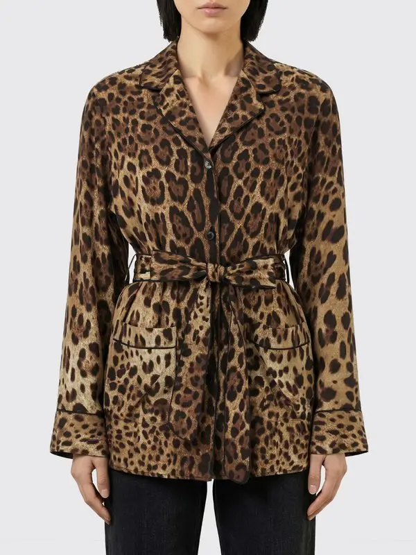 Dolce & Gabbana Animal Print Silk Shirt