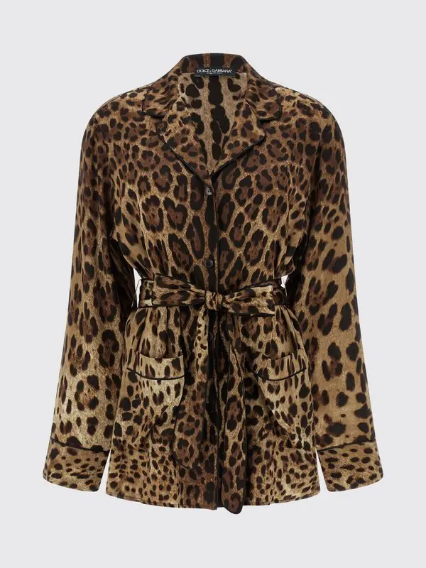 Dolce & Gabbana Animal Print Silk Shirt