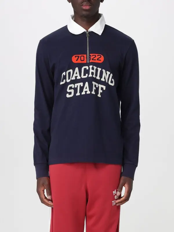 Champion Time Capsule Long-sleeved Cotton Jersey Polo With Half-zip