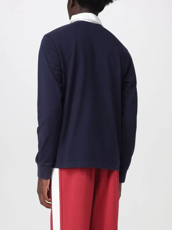 Champion Time Capsule Long-sleeved Cotton Jersey Polo With Half-zip