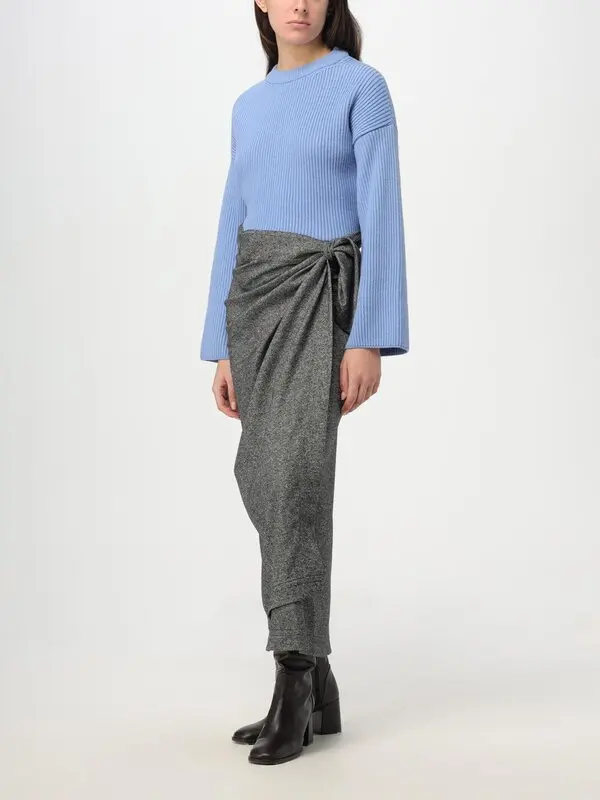 Erika Cavallini Asymmetrical Tie Detailed Skirt