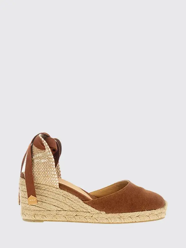 CastaÑer Carina Cotton Canvas Wedge Espadrilles - Brown