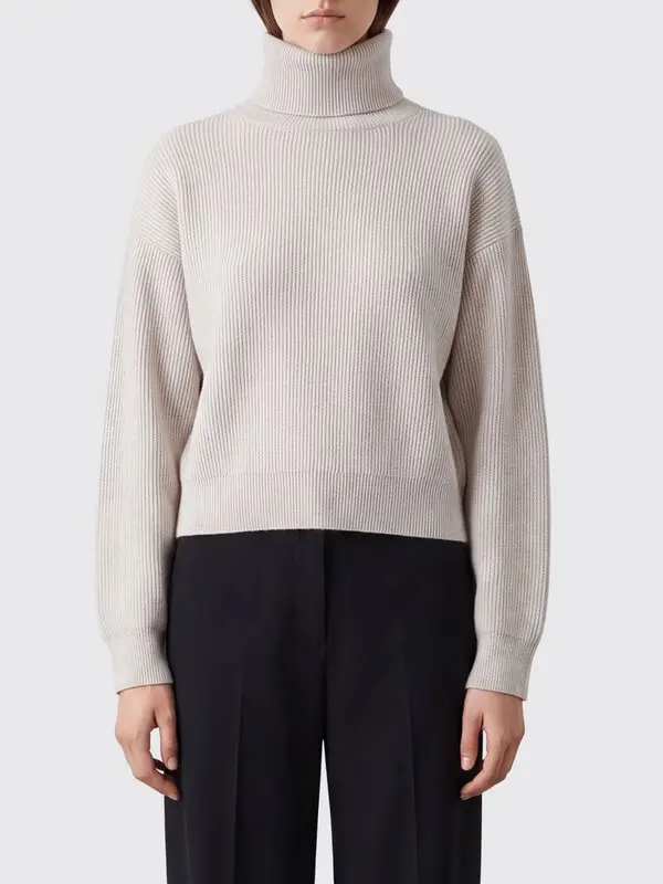 Brunello Cucinelli Relaxed Fit Turtleneck Sweater In Virgin Wool, Cashmere And Silk - Brown