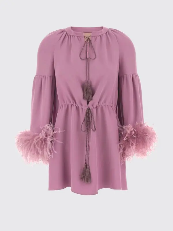 Valentino Garavani Silk Blouse With Feathers