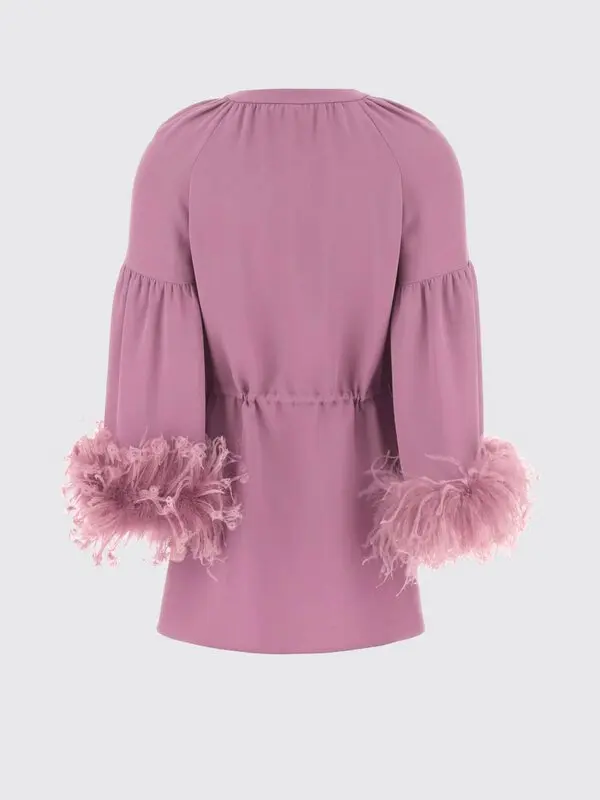 Valentino Garavani Silk Blouse With Feathers