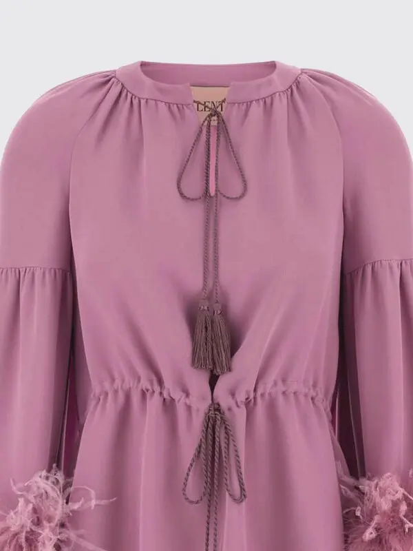 Valentino Garavani Silk Blouse With Feathers