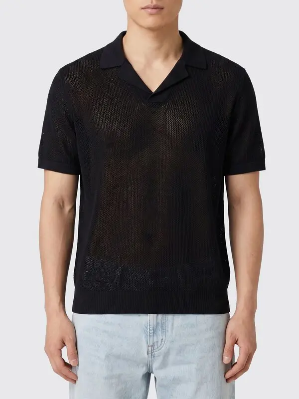 ROBERTO COLLINA Cotton Blend Knit Polo Shirt