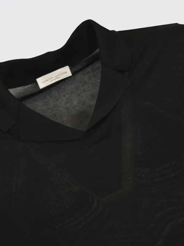 ROBERTO COLLINA Cotton Blend Knit Polo Shirt