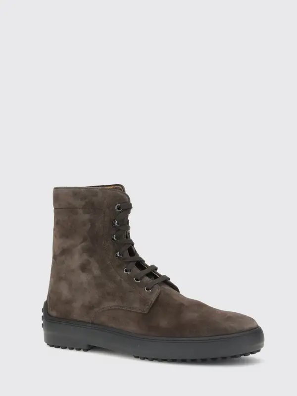 TOD'S Lace-up Suede Boots - Dark
