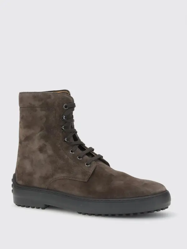 TOD'S Lace-up Suede Boots - Dark