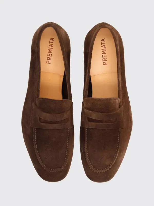 Premiata Suede Penny Loafers With Leather Sole