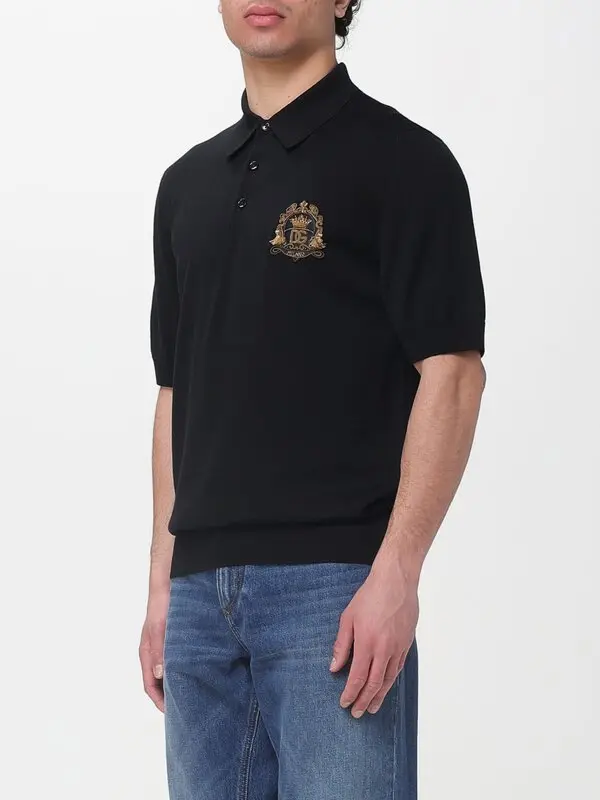 Dolce & Gabbana Virgin Wool Polo Shirt With Logo