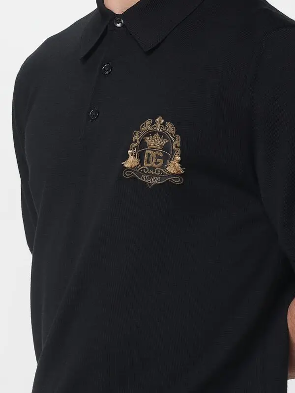 Dolce & Gabbana Virgin Wool Polo Shirt With Logo