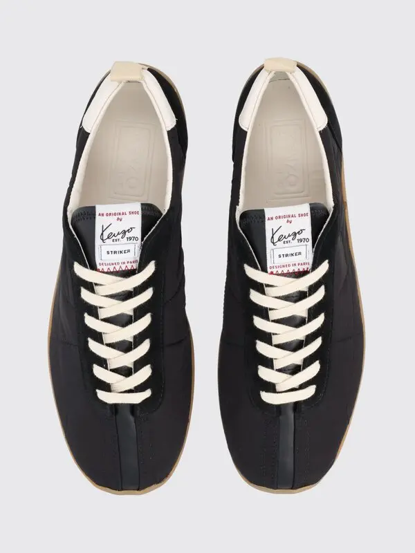 Kenzo Striker Bi Nylon Lace-up Sneakers With Round Toe - Black