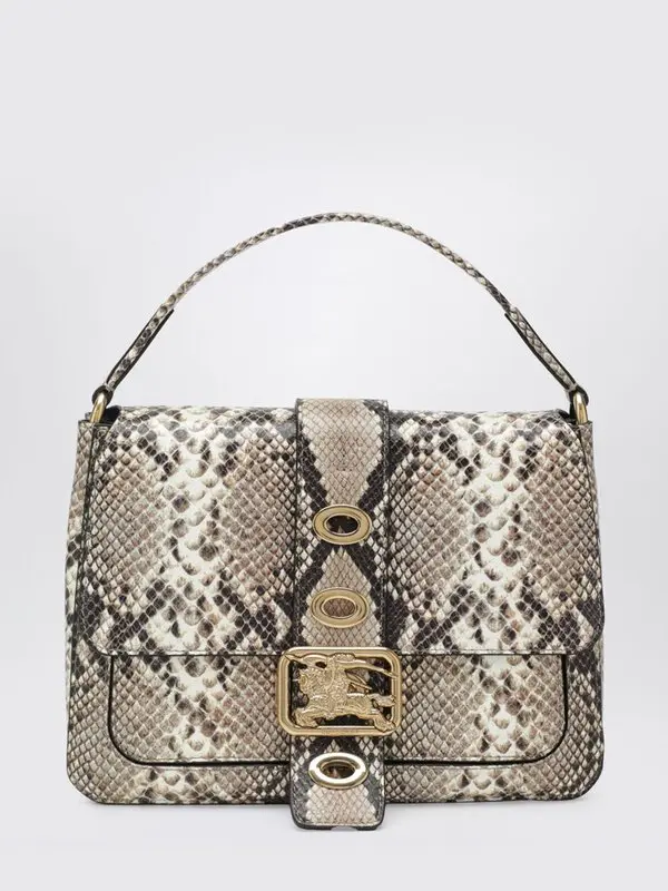 Burberry Rider Bag In Python Print Leather