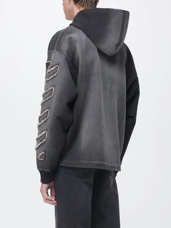 Off-White Oversized Cotton Hoodie With Contrasting Logo