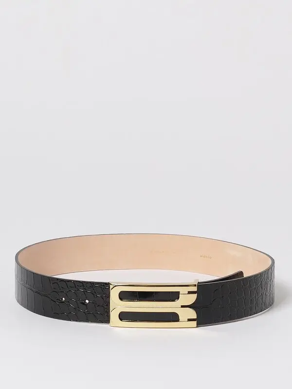 Victoria Beckham Wide Belt With Gold Tone Buckle