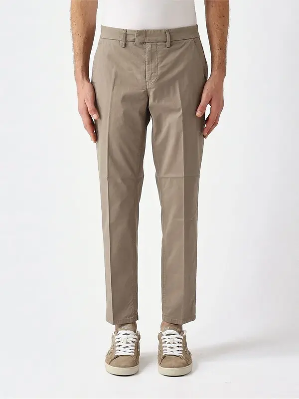 DONDUP Stretch Cotton Chino Trousers - Grey
