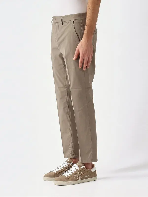 DONDUP Stretch Cotton Chino Trousers - Grey