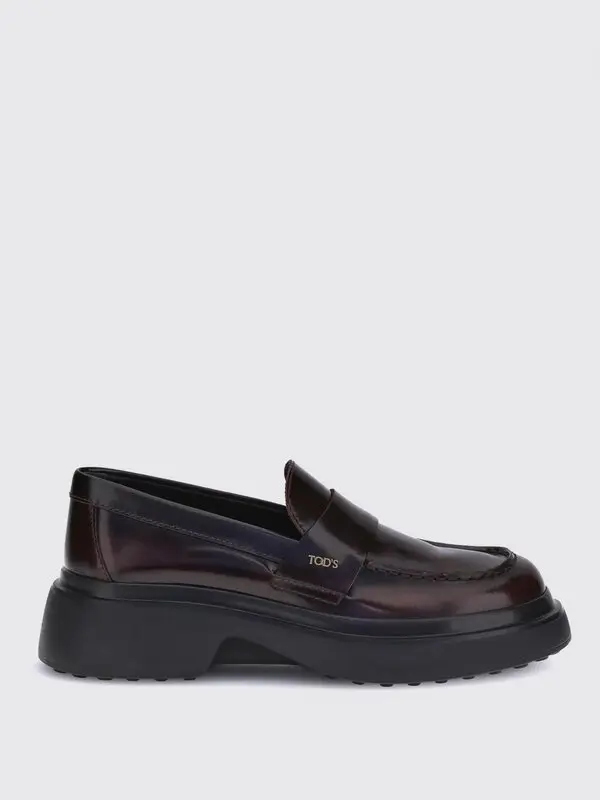 TOD'S Glossed Loafers - Wine