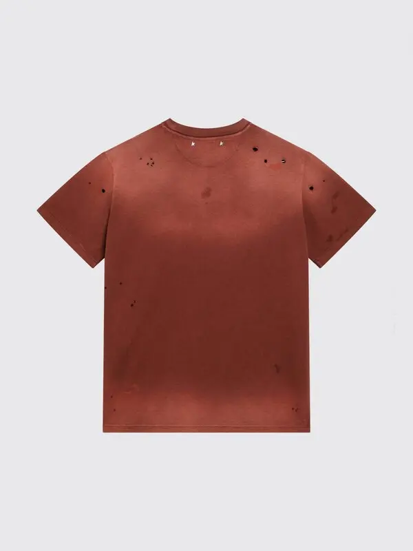 GOLDEN GOOSE Printed Cotton T-shirt - Red